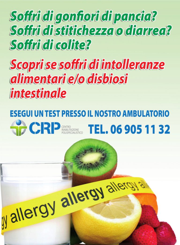 Intolleranze alimentari - Crpfisioterapia
